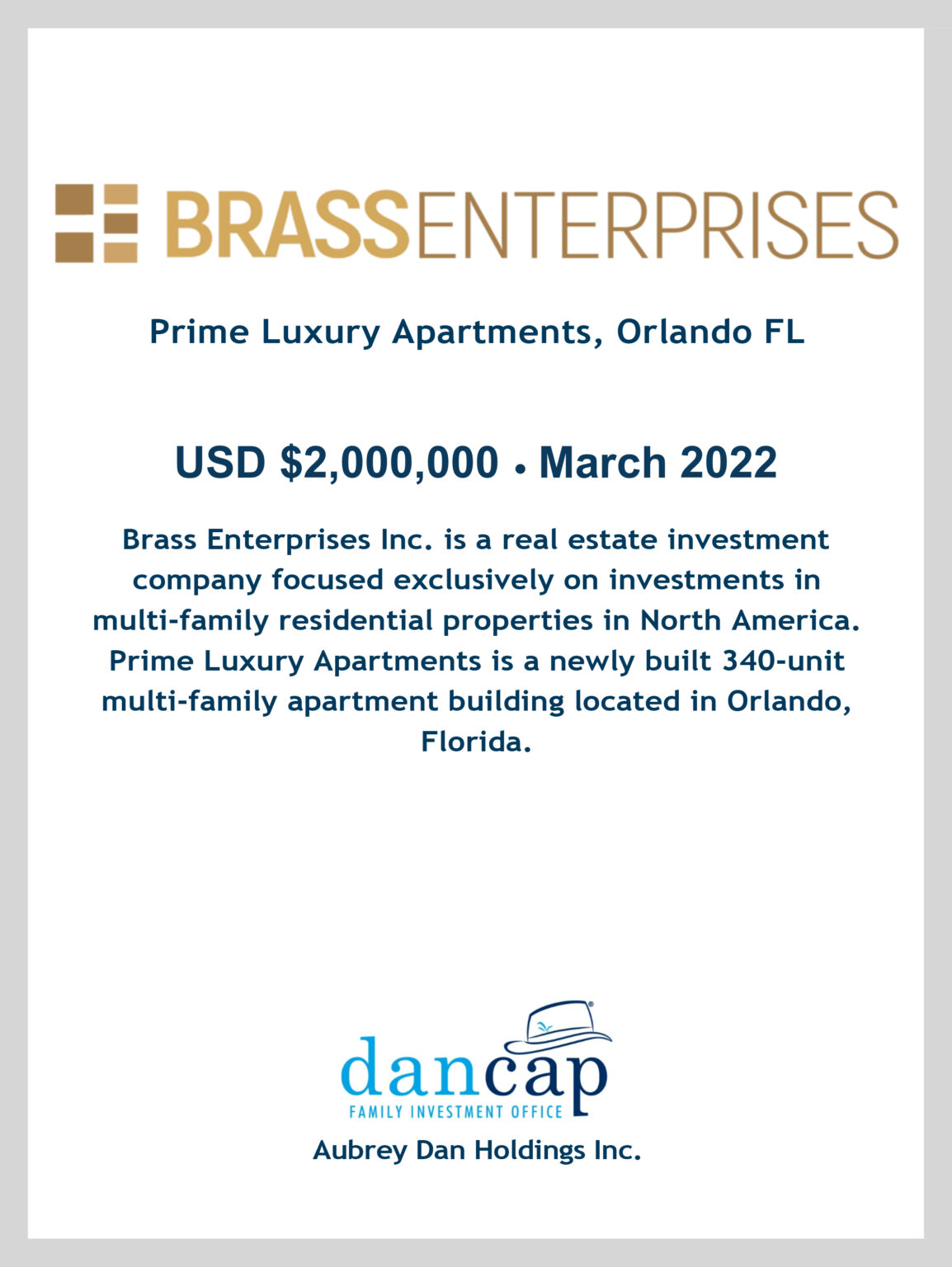 Our Portfolio - Dancap Family Investment Office